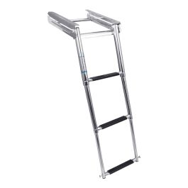 Stainless Steel Under Platform Ladder, Spring Loaded, Hook-Style Retention